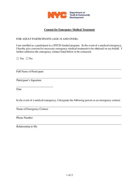 Fillable Online Dycd Common Enrollment Form English 2 Pdf Fax Email Print Pdffiller