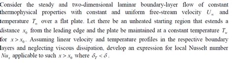 Solved Consider The Steady And Two Dimensional Laminar