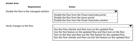 Hotspot You Create A Power Automate Flow As Part Of A Managed