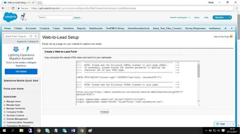 Creating A Web To Lead Form In Salesforce