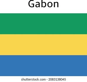 Gabon Country Flag Vector Design Stock Vector Royalty Free 2083138045
