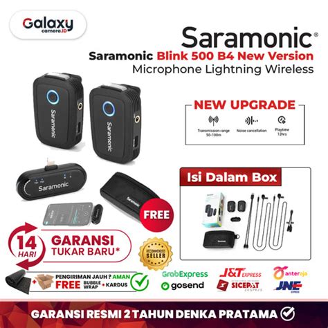 Promo Saramonic Blink 500 B4 Wireless Microphone Mic For Iphone Ios