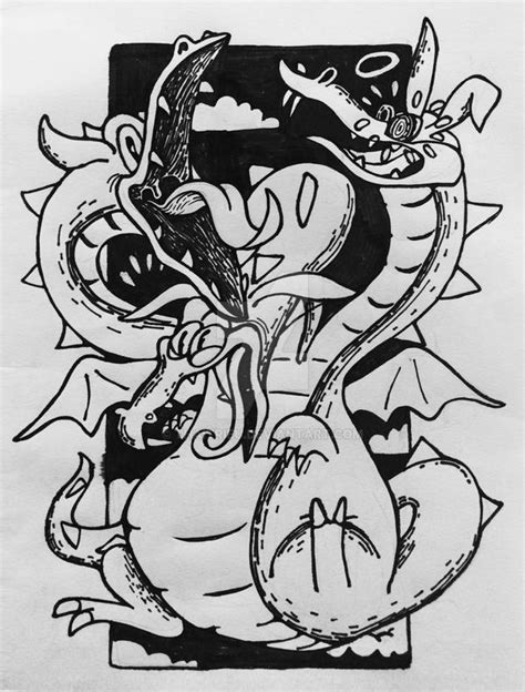 Cuphead And Mugman Draw Dragon Boss By Thaitrieu On Deviantart