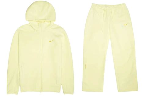 Nike X Nocta Nrg Tech Fleece Hoodie And Pants Set Citron Tint Vivid