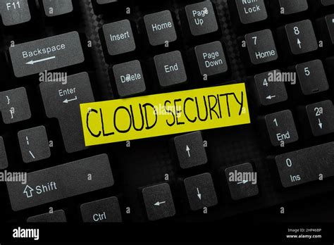 Text Caption Presenting Cloud Security Concept Meaning Imposing A