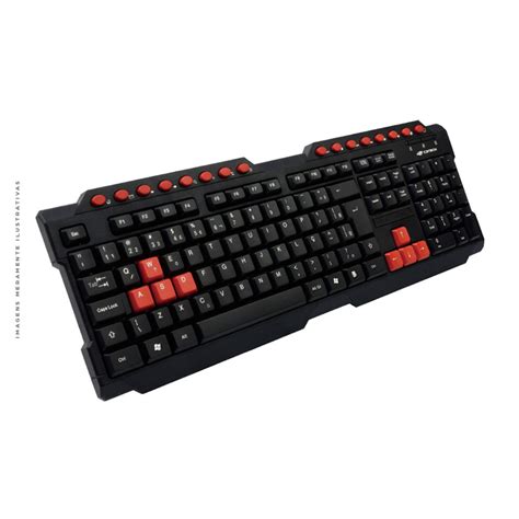 Teclado Gamer C3Tech KG 10 USB ABNT2 Preto KG 10BK