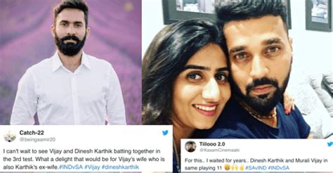 Dinesh Karthik Wife Murali Vijay Dressklockor