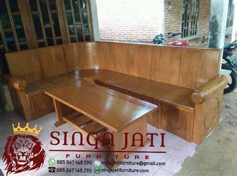 Jual Kursi Sudut Kayu Jati Jepara Minimalis Modern