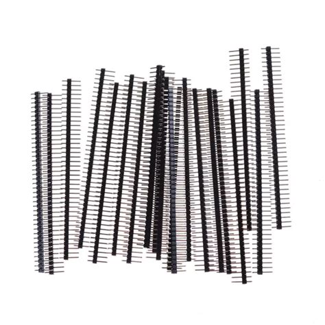 20pcs 40pin 254mm Single Row Straight Male Pin Header Connector Strip