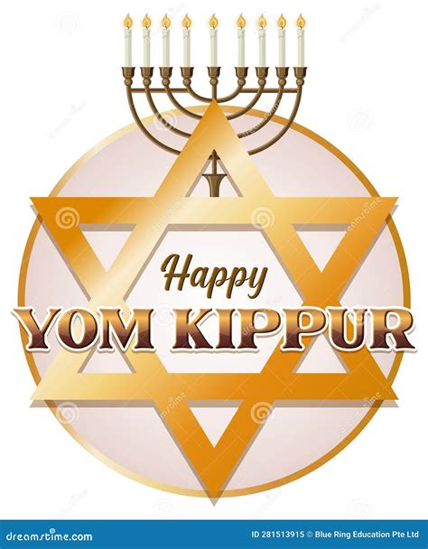 Yom Kippur Jewish Day Stock Vector Illustration Of Frame 281513915