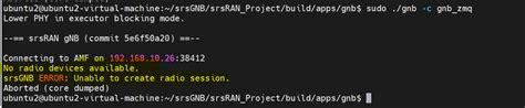 Getting Error While Running Srsgnb · Srsran Srsranproject · Discussion 235 · Github