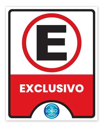 Señalamiento Personalizado 20x25cm Estacionamiento Exclusivo