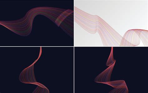 Wave Curve Abstract Vector Background Pack For A Modern And Professional Look 18275381 Vector