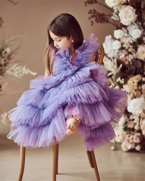 Lavender Flower Girl Dress Flower Girl Dresses Lace Flower Girl Dress
