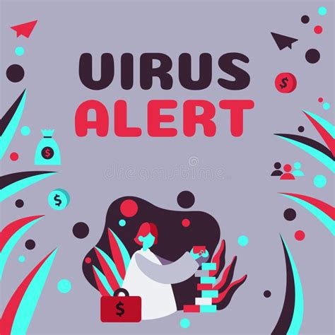 conceptual display virus alert business approach message warning of a