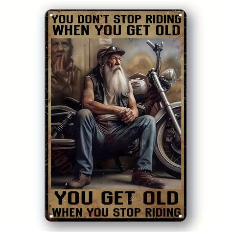 1pc Metal Tin Sign Motorcycle Dont Stop Racing Get Old Tin Temu Australia