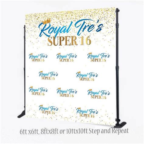 Super Sweet 16 Birthday Custom Step And Repeat Backdrop Dream Design
