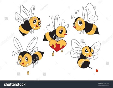 Abstract Bee Stock Vector Illustration 49377628 Shutterstock