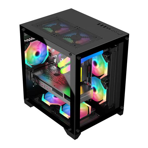 Custom Mini Matx Itx Tower Table Case De Pc Rgb Gaming Pc Case Computer