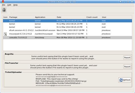 Design ABRT UI UI Suggestions Mar 2010 Fedora Project Wiki