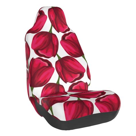 Disketp Tulips Flowers Car Seat Covers Universal Front Seat Coves For