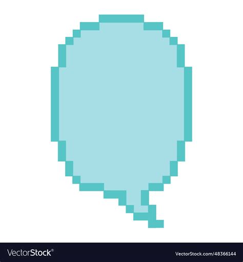 Isolated Colored Pixelated Comic Speech Bubble Vector Image