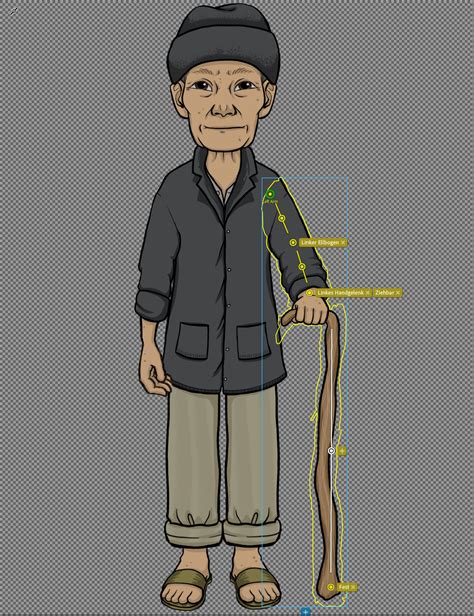 Solved Puppet With Cane One End Fixed To The Floor Adobe Product