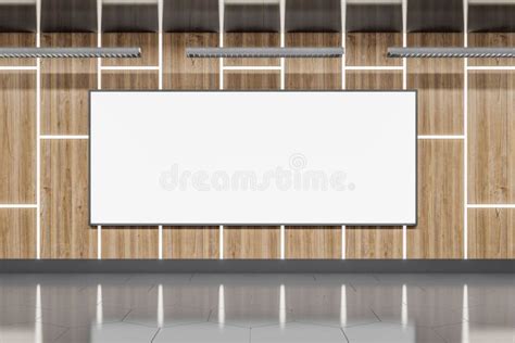 Front View On Big Blank White Poster With Space For Your Logo Or Text