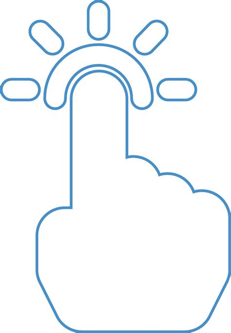 Click Icon Hand Clicking Button Icon Vector Art At Vecteezy