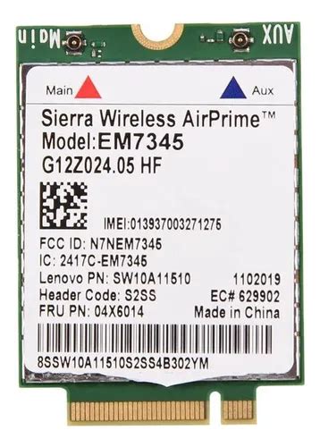Tarjeta De Red Módulo De Tarjeta Wwan Em7345 4g Lte Para X2 Cuotas