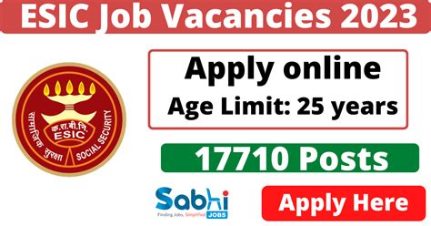 ESIC Jobs Notification Apply Online For Multi Tasking Staff Lower Division Clerk