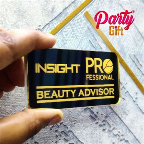 Pin Badge Gold Acrylic Pocket Batch For Promotional Advertising Badge