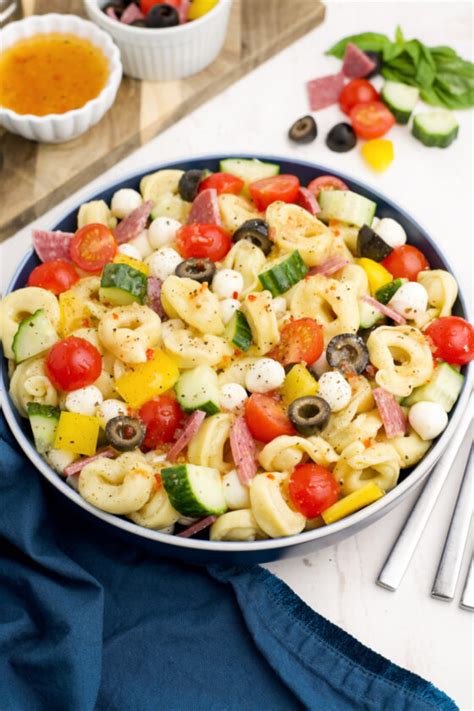 Tortellini Pasta Salad Happily Unprocessed
