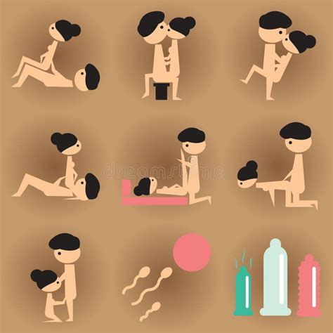 Concept Of Flat Icons With Shadow Sex Stock Vector Illustration Of Penis Love 71056874