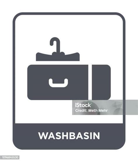 Vecteur Du Lavabo Icône Sur Fond Blanc Tendance Lavabo Rempli Icônes De