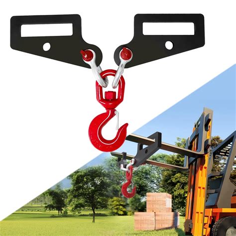2 Pack Forklift Lifting Hook Fork Lifting Attachment Single Piece