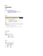 Lab3 Docx Setup Create Faculty Table Query CREATE TABLE Faculty