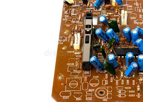 Electronic Board With Radio Components Connectors Slots And Processor