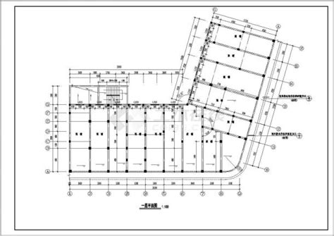 某小6100平米61层框混结构临街商住楼平立剖面设计cad图纸居住建筑土木在线