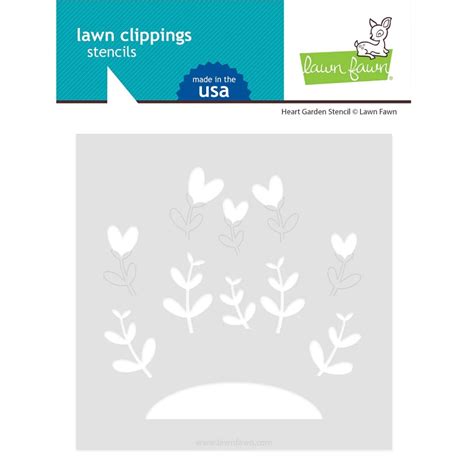 Lawn Fawn Heart Garden Stencil