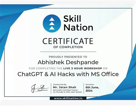 Abhishek Deshpande On Linkedin I Am Pleased To Share That I Have