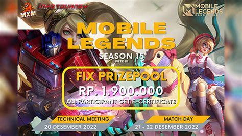 Turnamen Mobile Legends Mxm E Sport S15