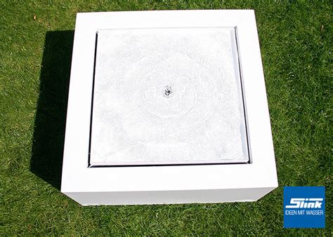 Gartenbrunnen Aluminum Kubus Tisch Slink Gartenbrunnen Wasserbecken Teichtechnik