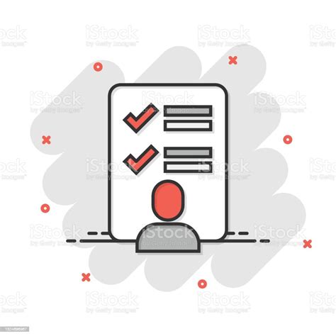 만화 스타일의 문서 아이콘 흰색 격리 된 배경에 만화 벡터 그림을 보고합니다 종이 시트 스플래시 효과 비즈니스 개념 사기에 대한 스톡 벡터 아트 및 기타 이미지 Istock