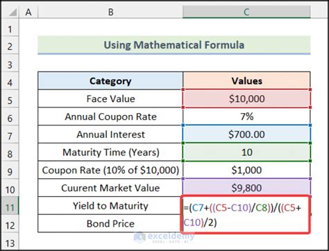 How To Make Treasury Bond Calculator In Excel 2 Easy Ways