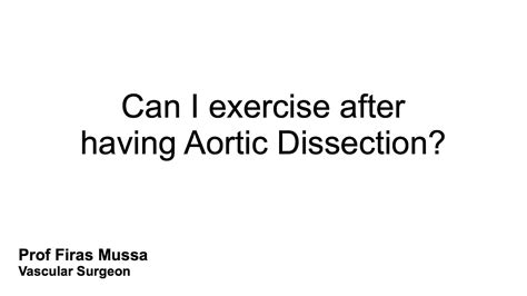 Can I Exercise After Having Aortic Dissection