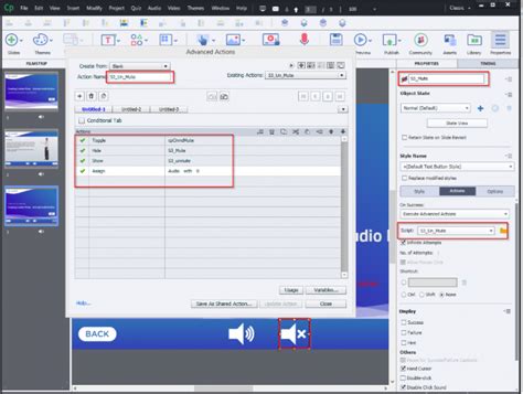 Adobe Captivate 2019 Creating Custom Mute And Unmute Audio Button