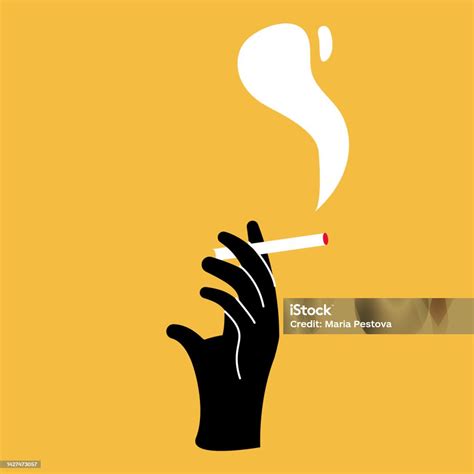 담배를 피우는 손 흡연실 또는 흡연 구역의 아이콘 가락뼈에 대한 스톡 벡터 아트 및 기타 이미지 가락뼈 건강한 생활방식