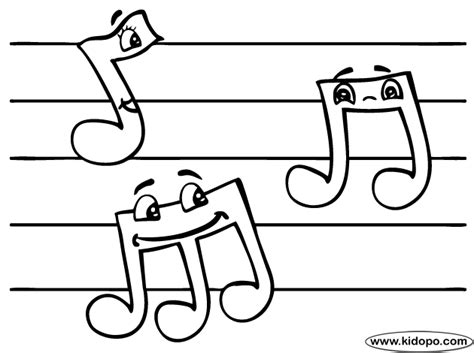 Coloreando dibujos de Notas Musicales Colorear imágenes