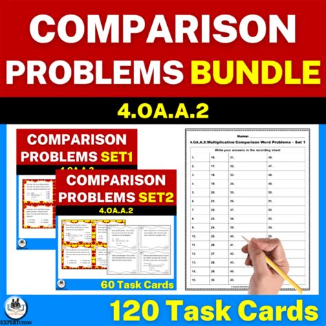 Multiplicative Comparison Word Problems Task Cards Set 1 Expertuition